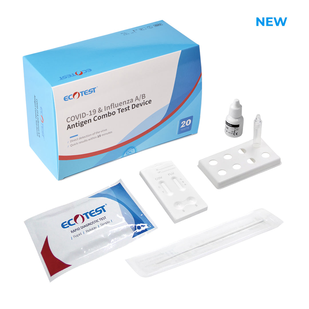 Ecotest 3in1 COVID-19 & Flu A/B Rapid Antigen Test (Expiry: MAY 2026 ...